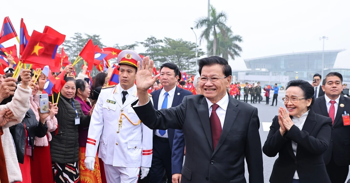 Top Lao leader arrives in Hanoi, beginning state visit to Vietnam ...